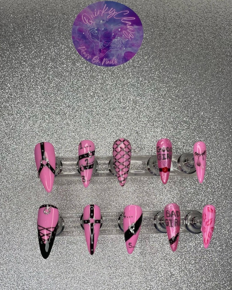 Princess Pink Kinky Bondage Nails - Etsy