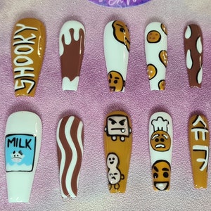 BTS BT21 Suga Bias K-pop Themed Hand Painted Press on Nails - Etsy