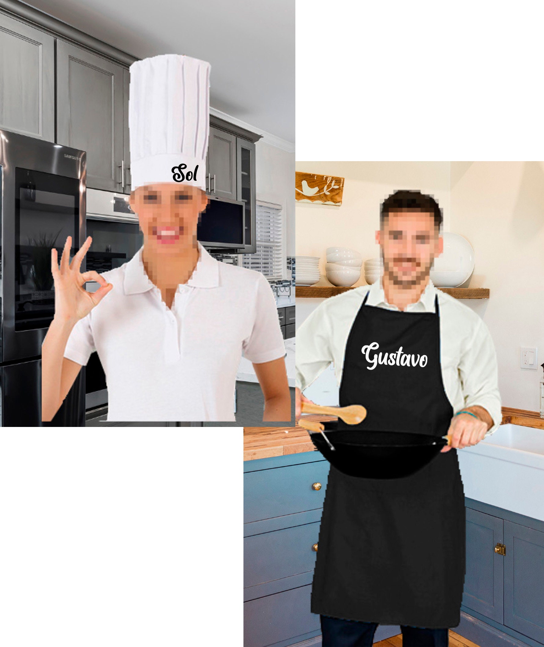 Personalized Tall Chef Hat. Choose the Option You Prefer: Hat and Apron ...