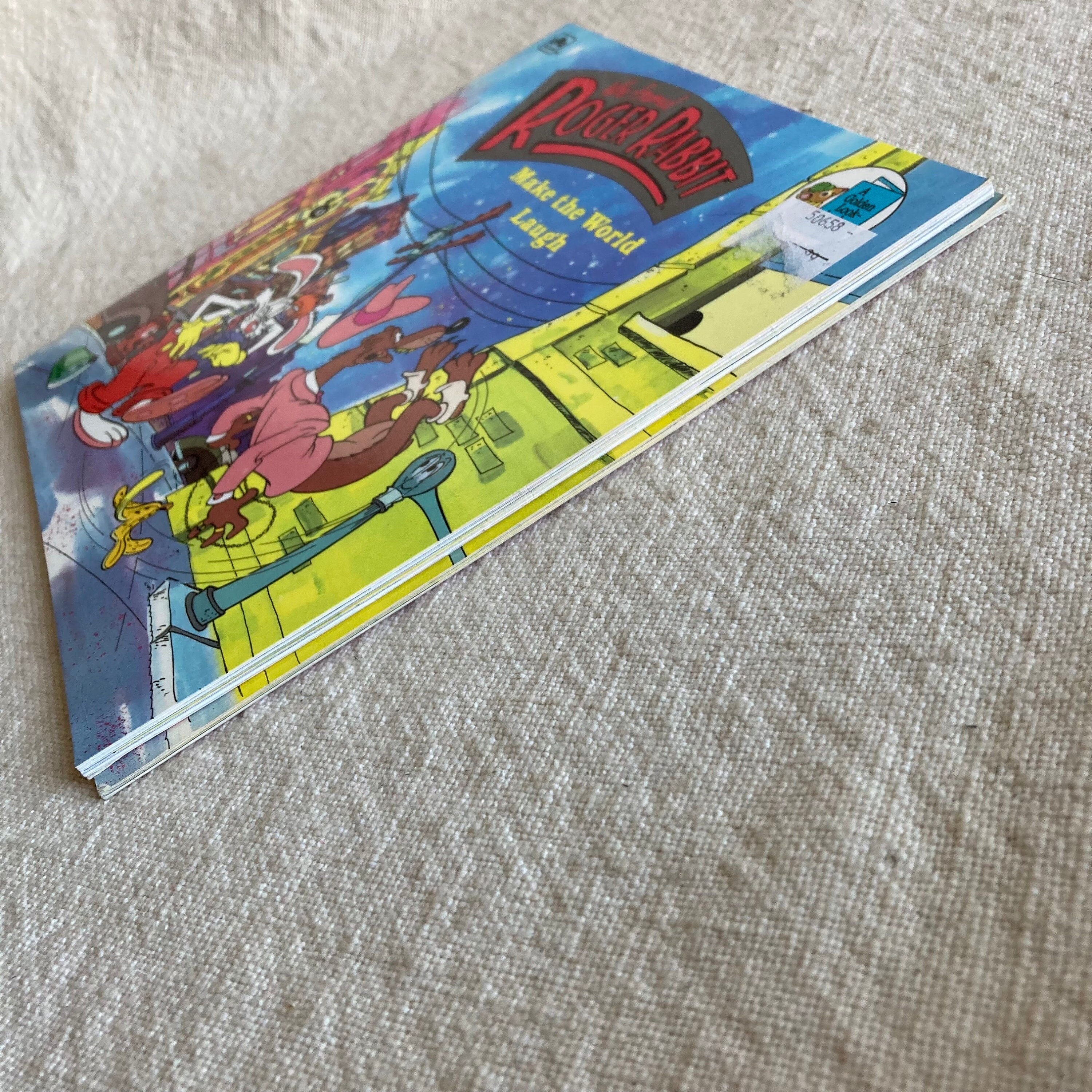 Who Framed Roger Rabbit Make the World Laugh 1988 A Golden Book Walt ...