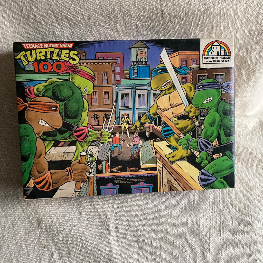 Teenage Mutant Ninja Turtles TMNT Vintage 1987 rooftop 100 Piece Puzzle ...