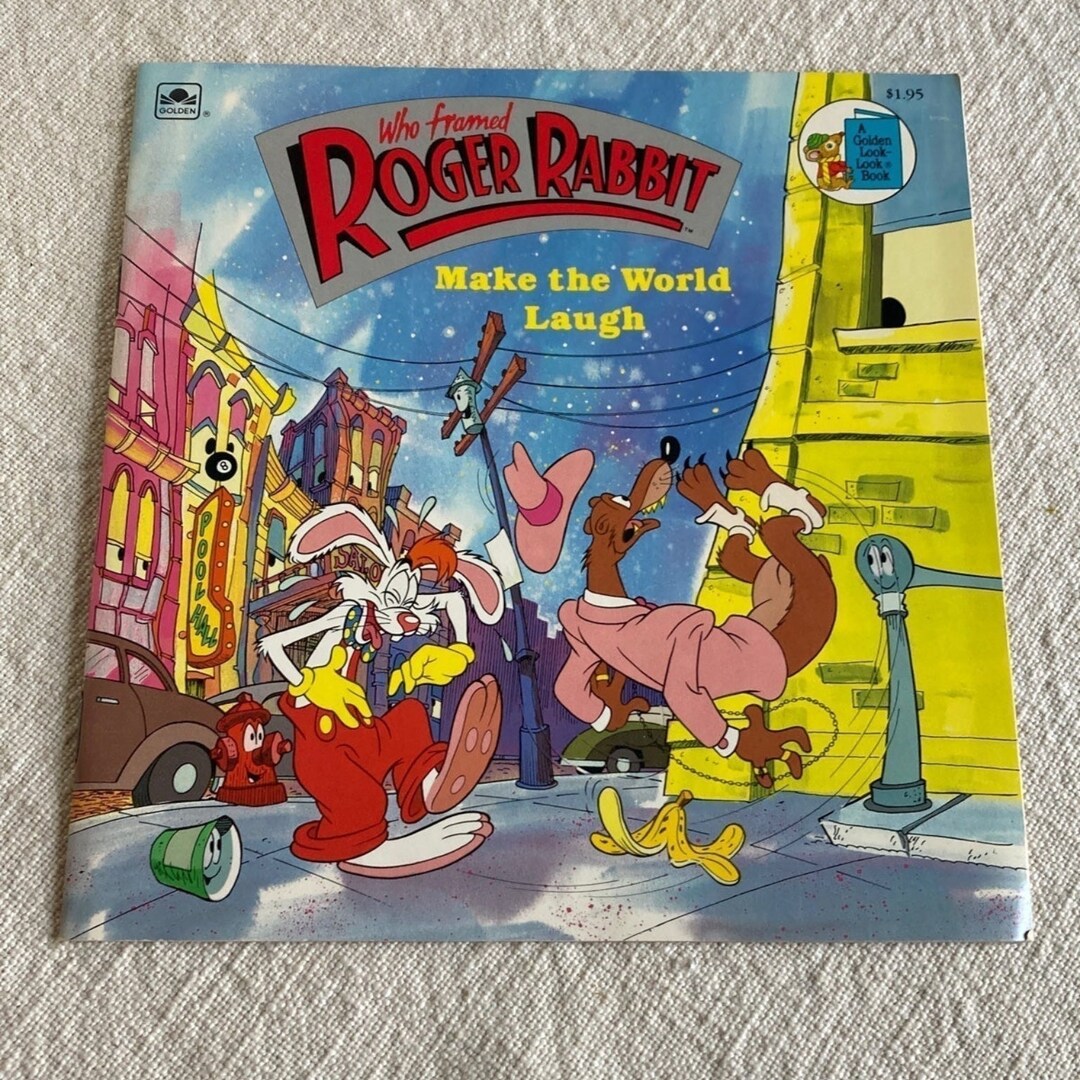 Who Framed Roger Rabbit Make the World Laugh 1988 A Golden Book Walt ...