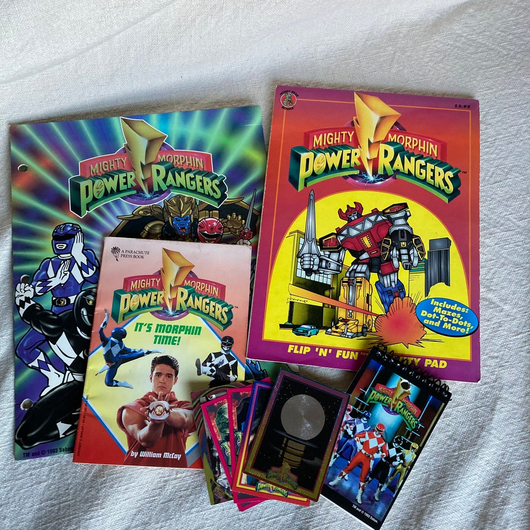 Vintage 1994 Original Power Rangers Adventure Pack Cards, Books, Folder ...