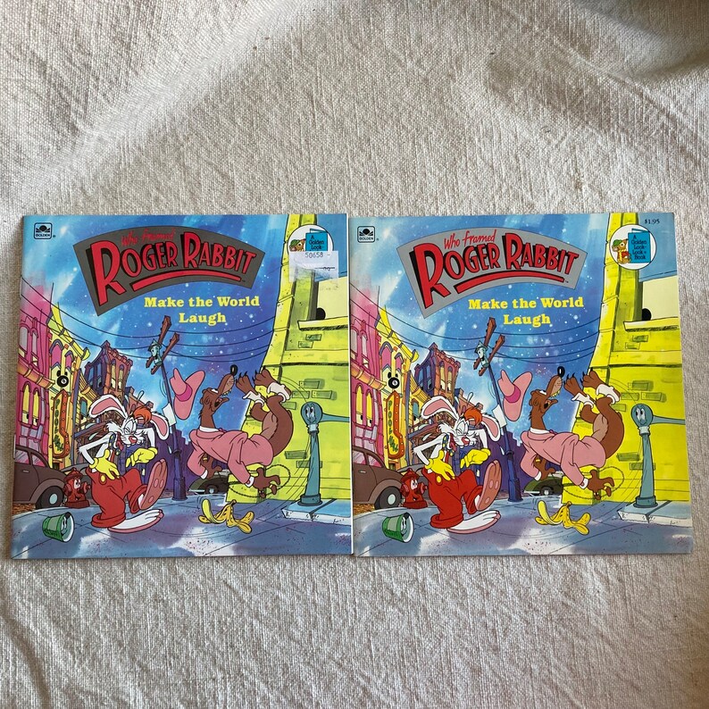 Who Framed Roger Rabbit Make the World Laugh 1988 A Golden Book Walt ...