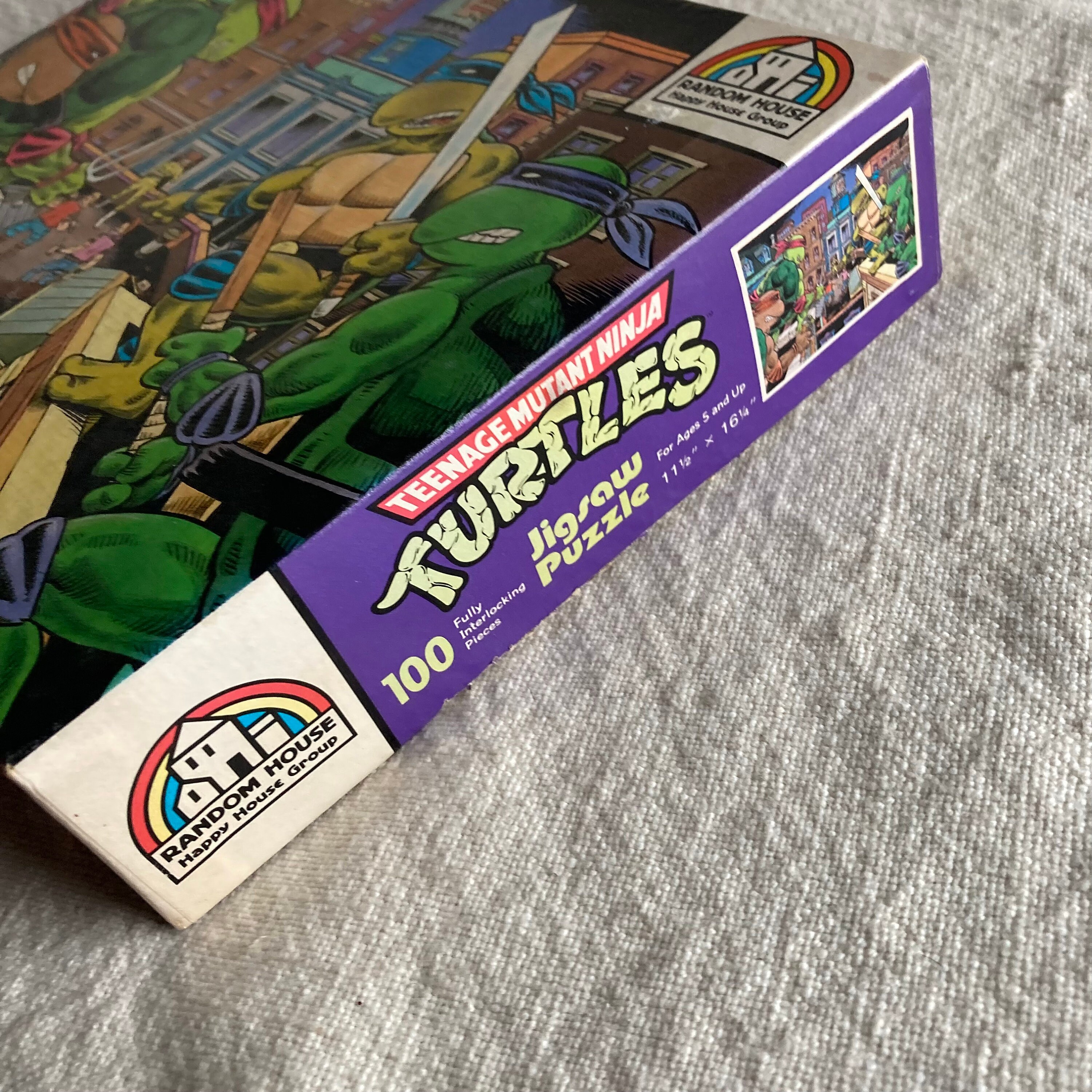 Teenage Mutant Ninja Turtles TMNT Vintage 1987 rooftop 100 Piece Puzzle ...