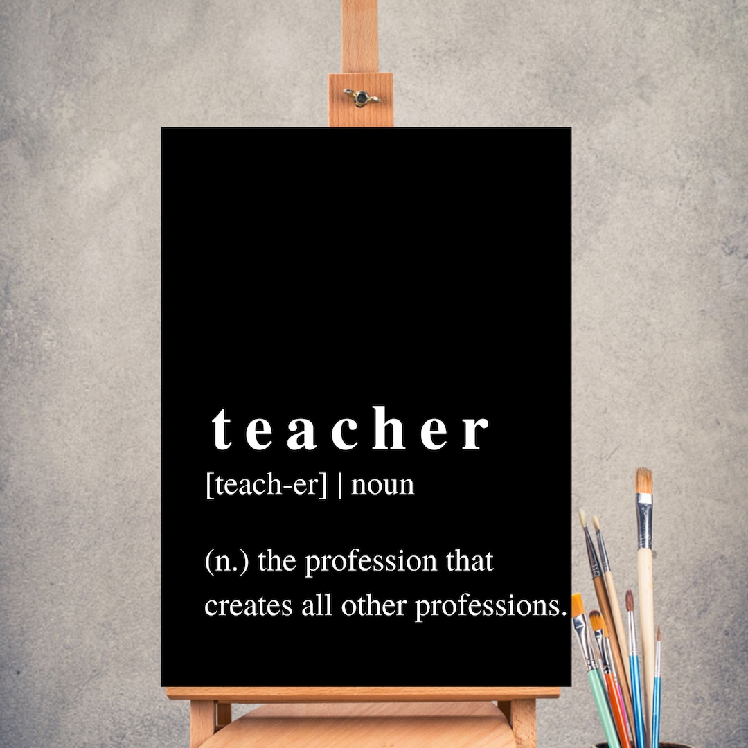 Teacher Definition Poster, Classroom Poster 18x24 - Etsy