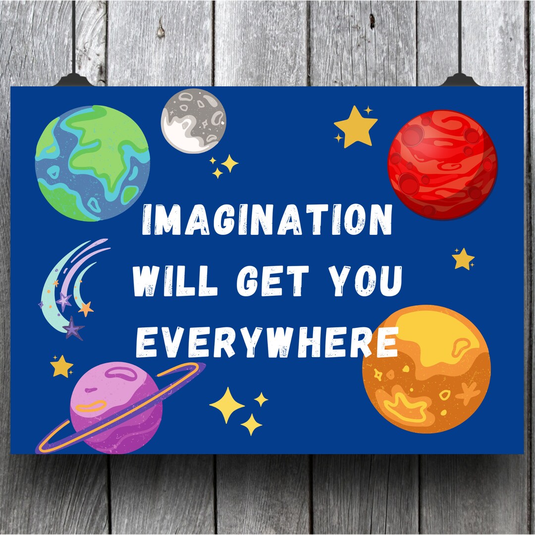 Imagination Classroom Poster 24x18, Space Classroom Posters - Etsy