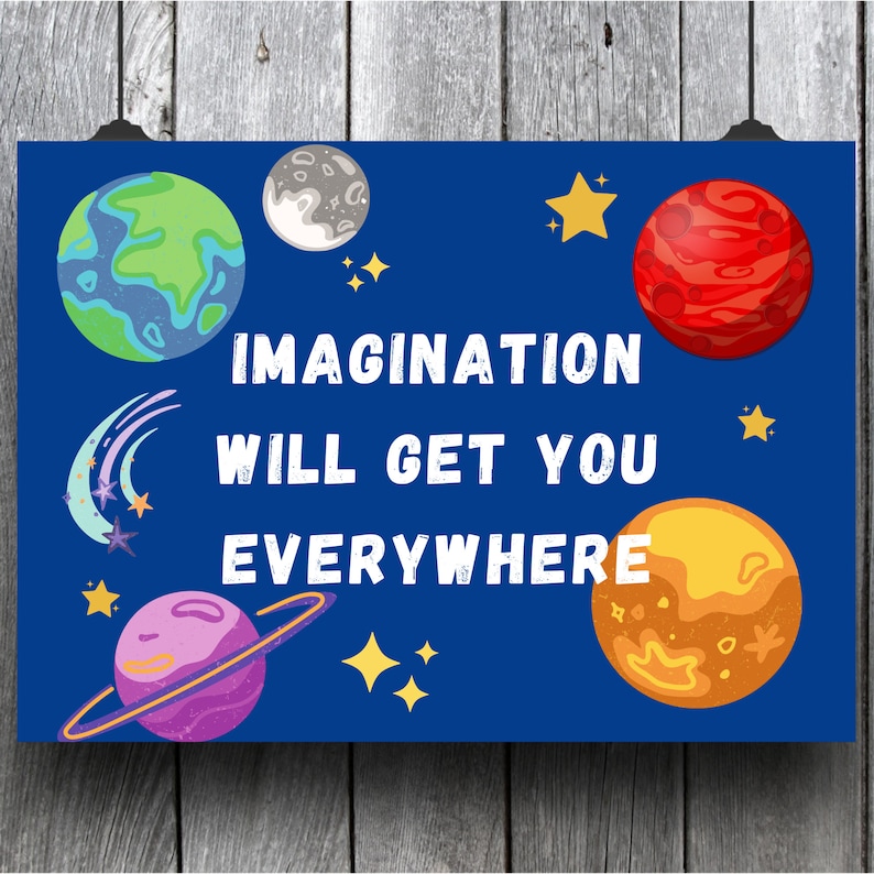 Imagination Classroom Poster 24x18, Space Classroom Posters - Etsy