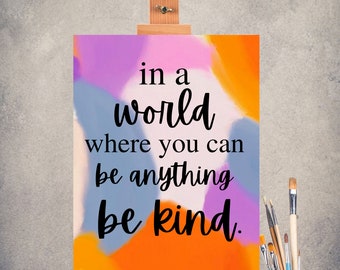 Be Kind Poster - Etsy