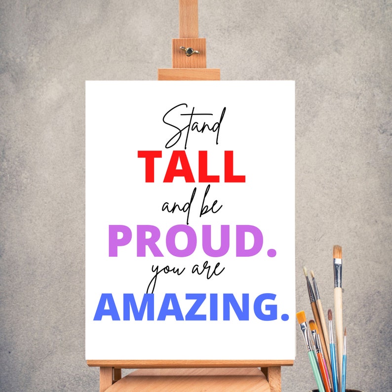 Stand Tall Inspirational Classroom Poster 18x24 - Etsy