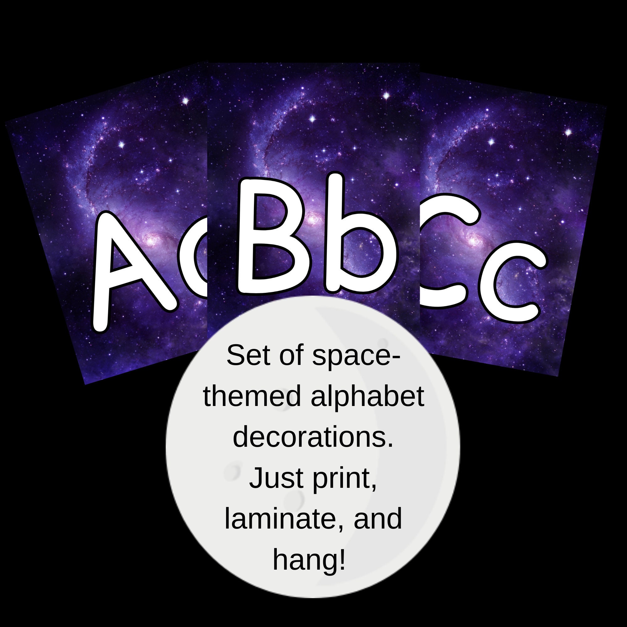 Space Themed Alphabet Classroom Posters, Space Classroom Decorations - Etsy