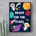 Reach for the Stars Classroom Poster 16x20, Space Themed Classroom ...