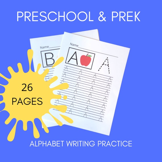 Preschool & Prek Alphabet Writing Worksheets Food-themed - Etsy