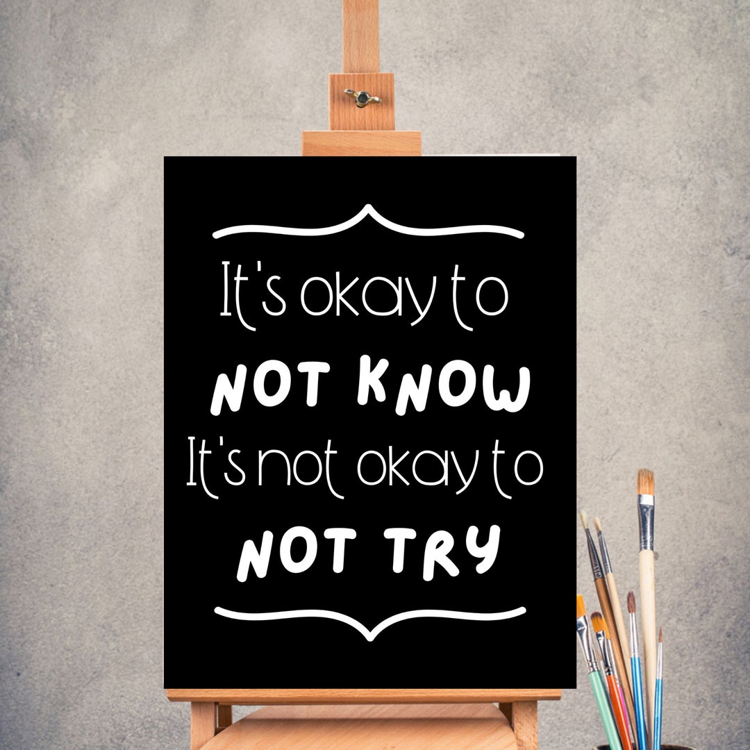 It's Okay Inspirational Poster for Kids, Classroom Decor 18x24 - Etsy
