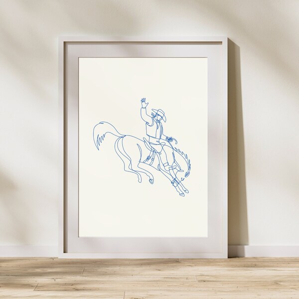 Cowboy Wall Art - Etsy