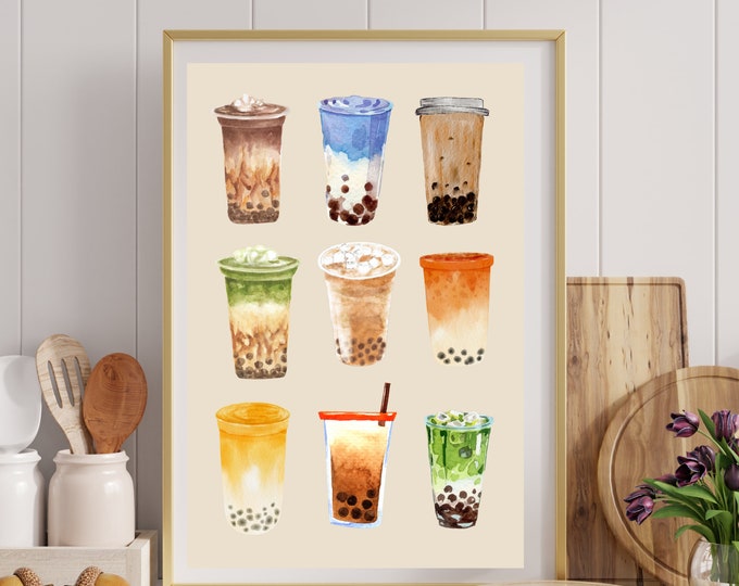 Bubble Tea Origami | Boba Tea Printable | Template Digital Download ...