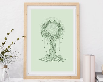 Gnarly Tree Wall Art - Etsy