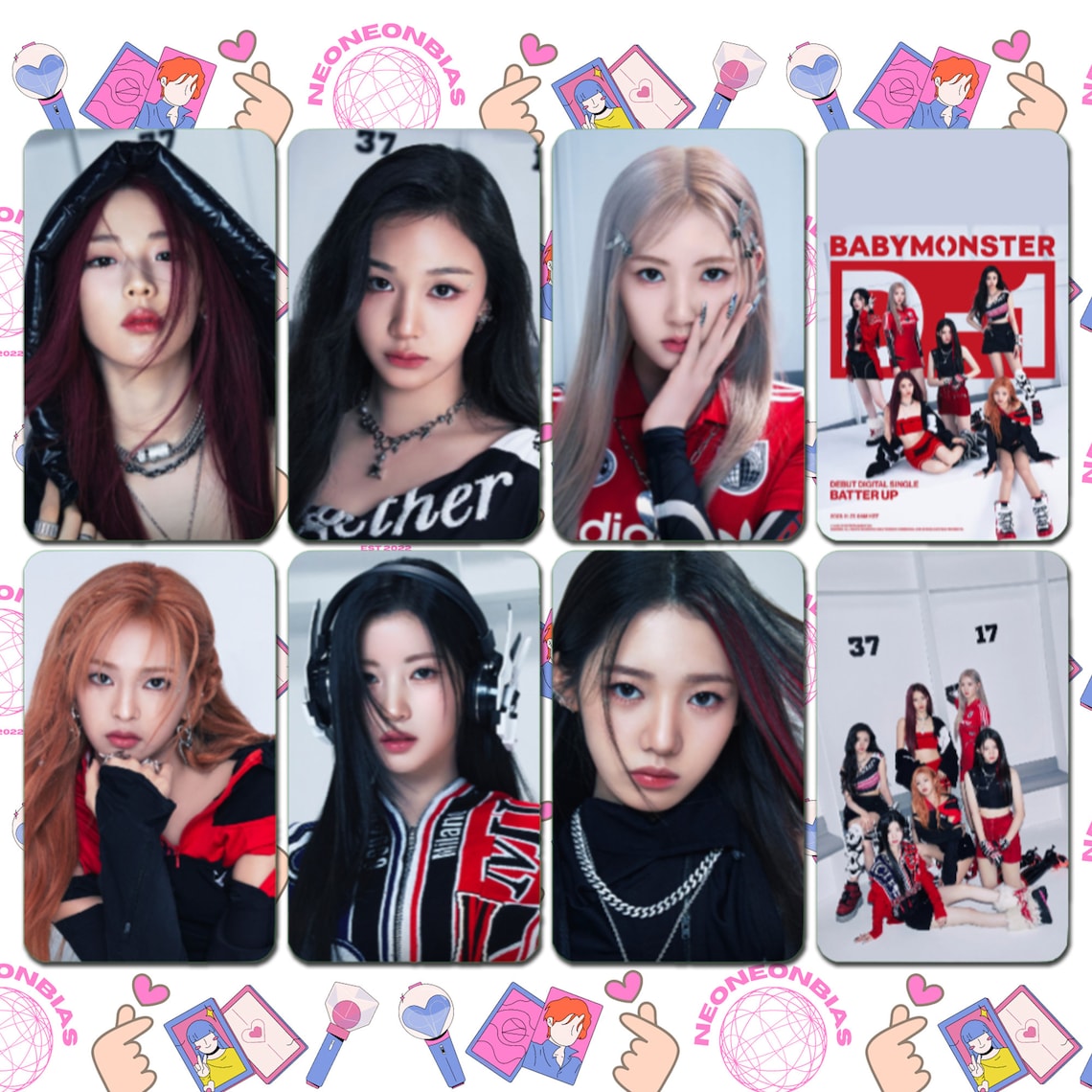 8 X Babymonster Photocards SET 001 Kpop Photocards - Etsy
