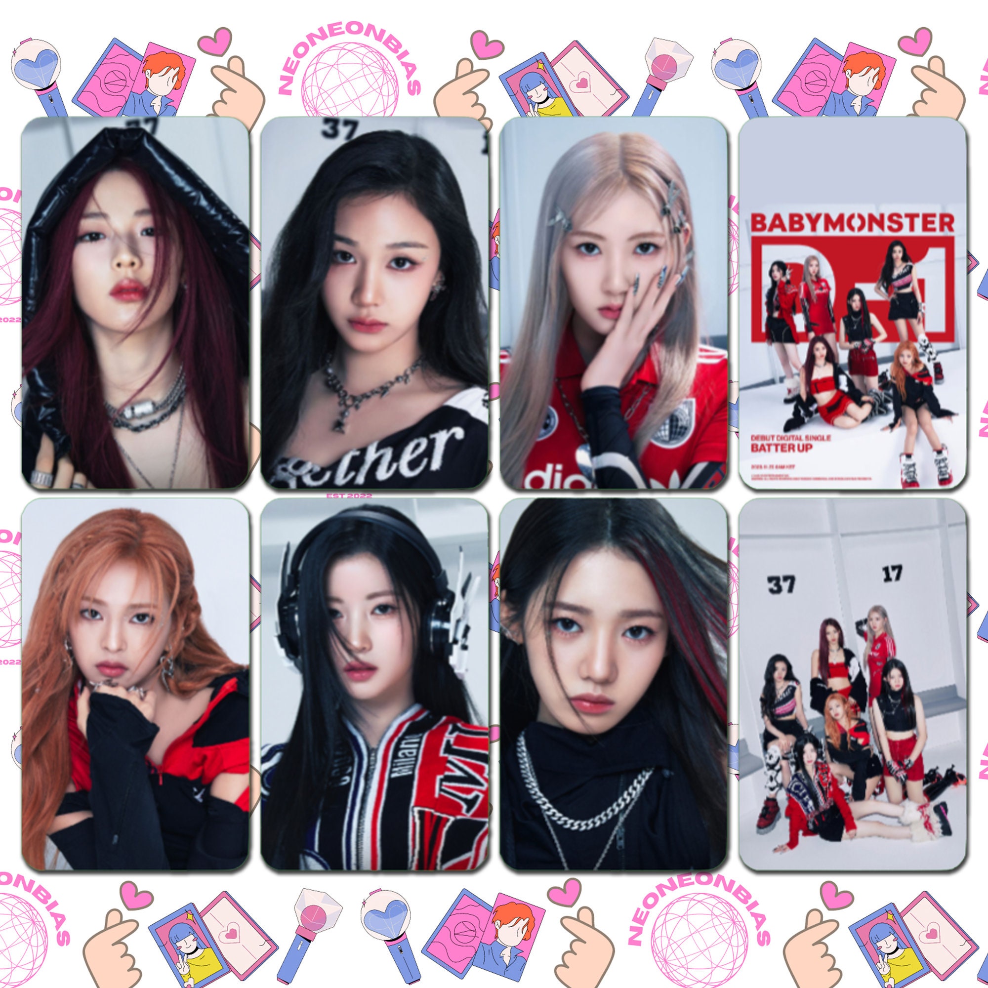 8 X Babymonster Photocards SET 001 Kpop Photocards - Etsy