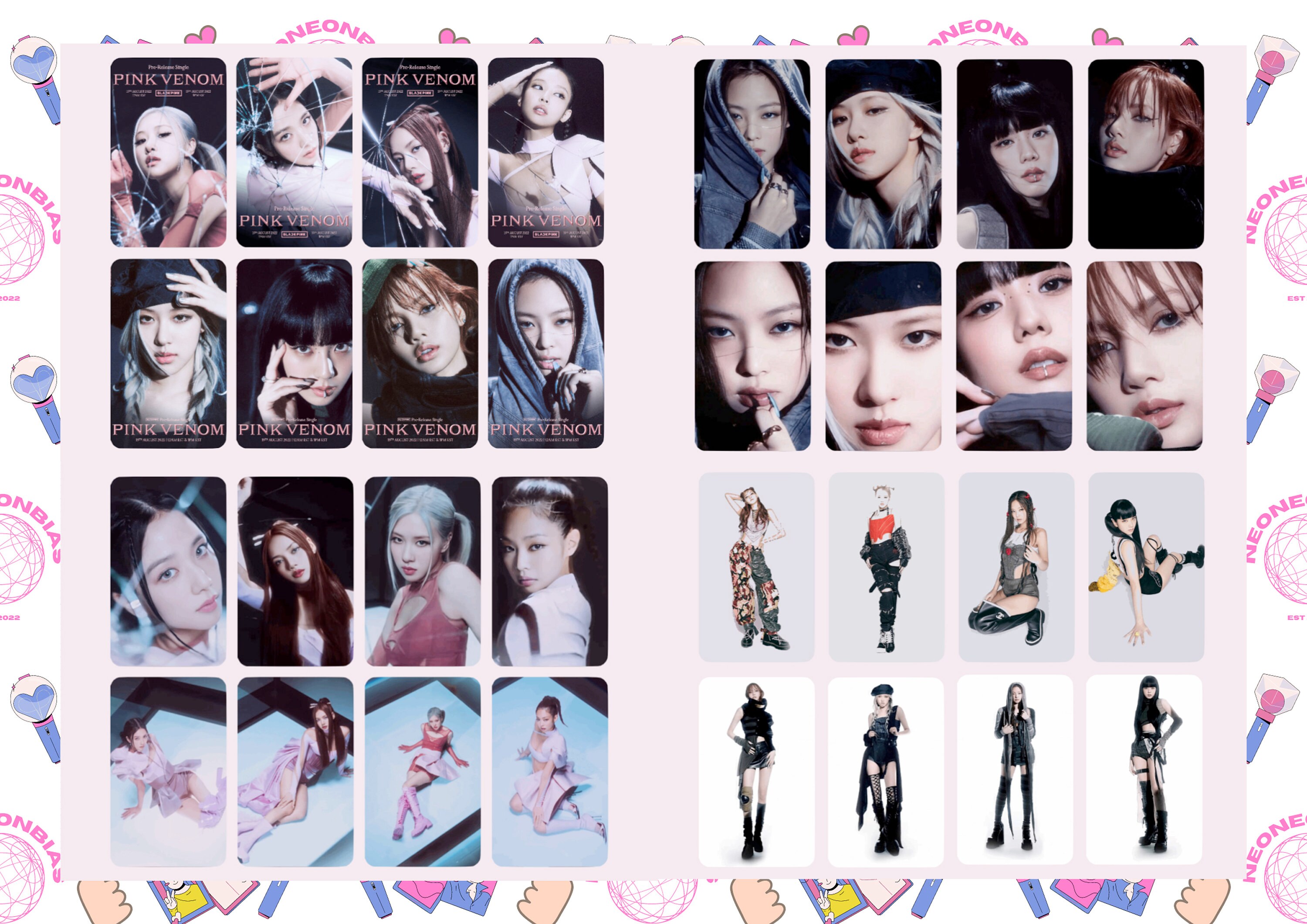 BLACKPINK BORN PINK TOUR Photocards Core global