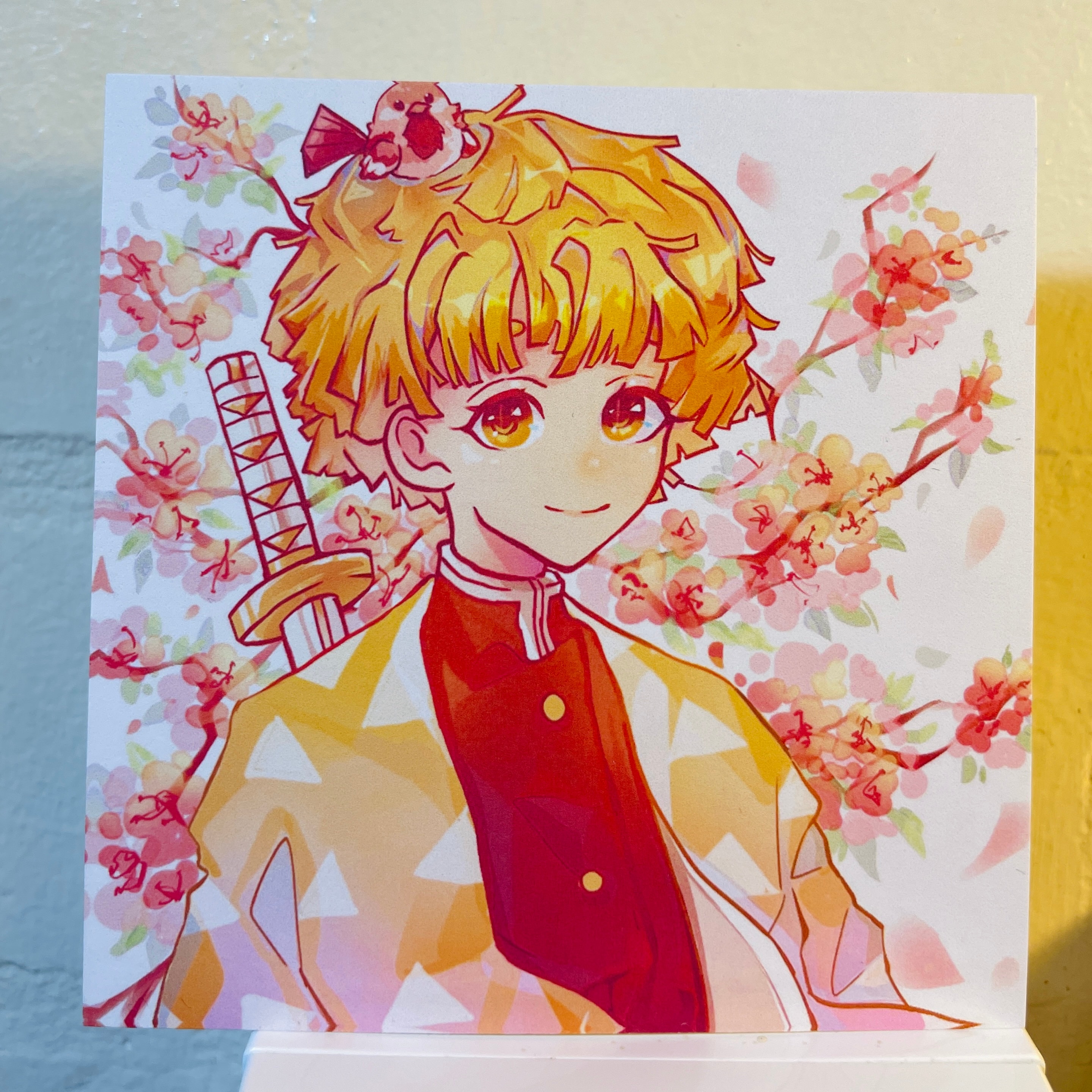 Demon Slayer- Zenitsu Agatsuma (anime & Manga Illustration, Art Print ...