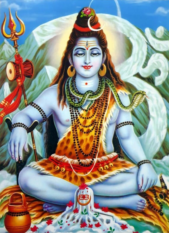Shiva Bholenath Mahadev Old Vintage Print Hindu God Poster - Etsy
