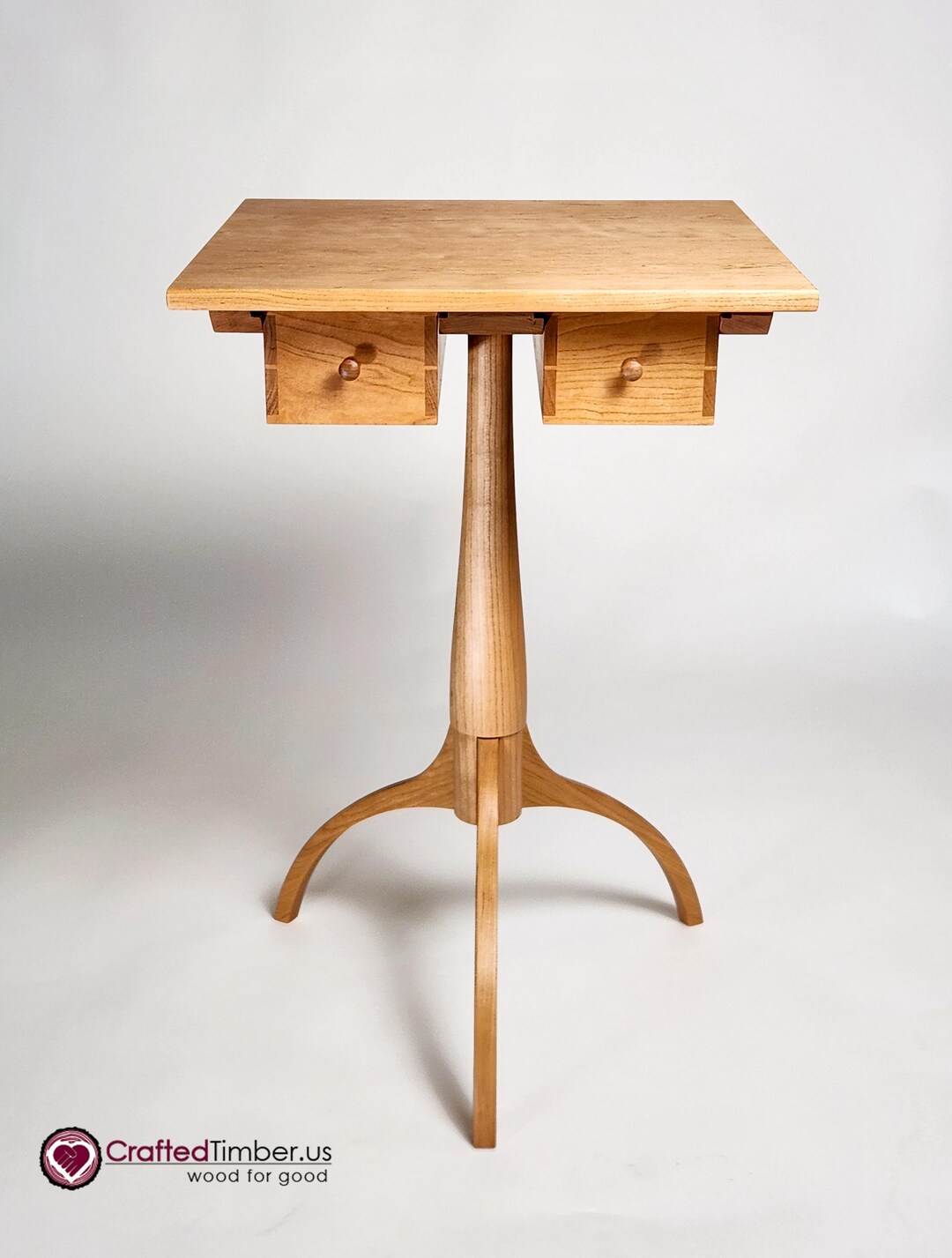 Shaker-style Round Side Table With Drawers - Etsy