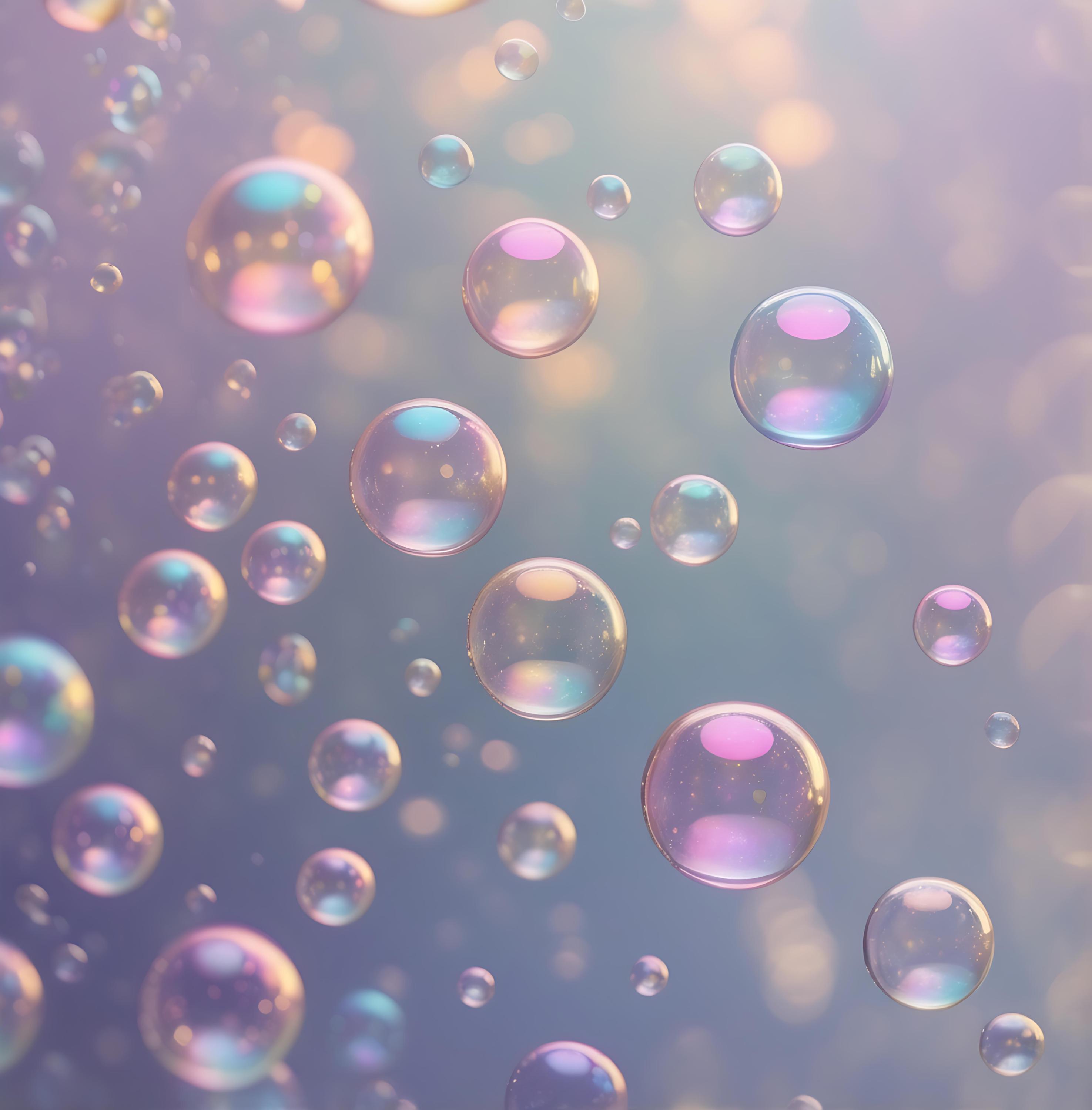 Iridescent Bubbles Digital Download, Dreamy Background, Pastel Colors ...