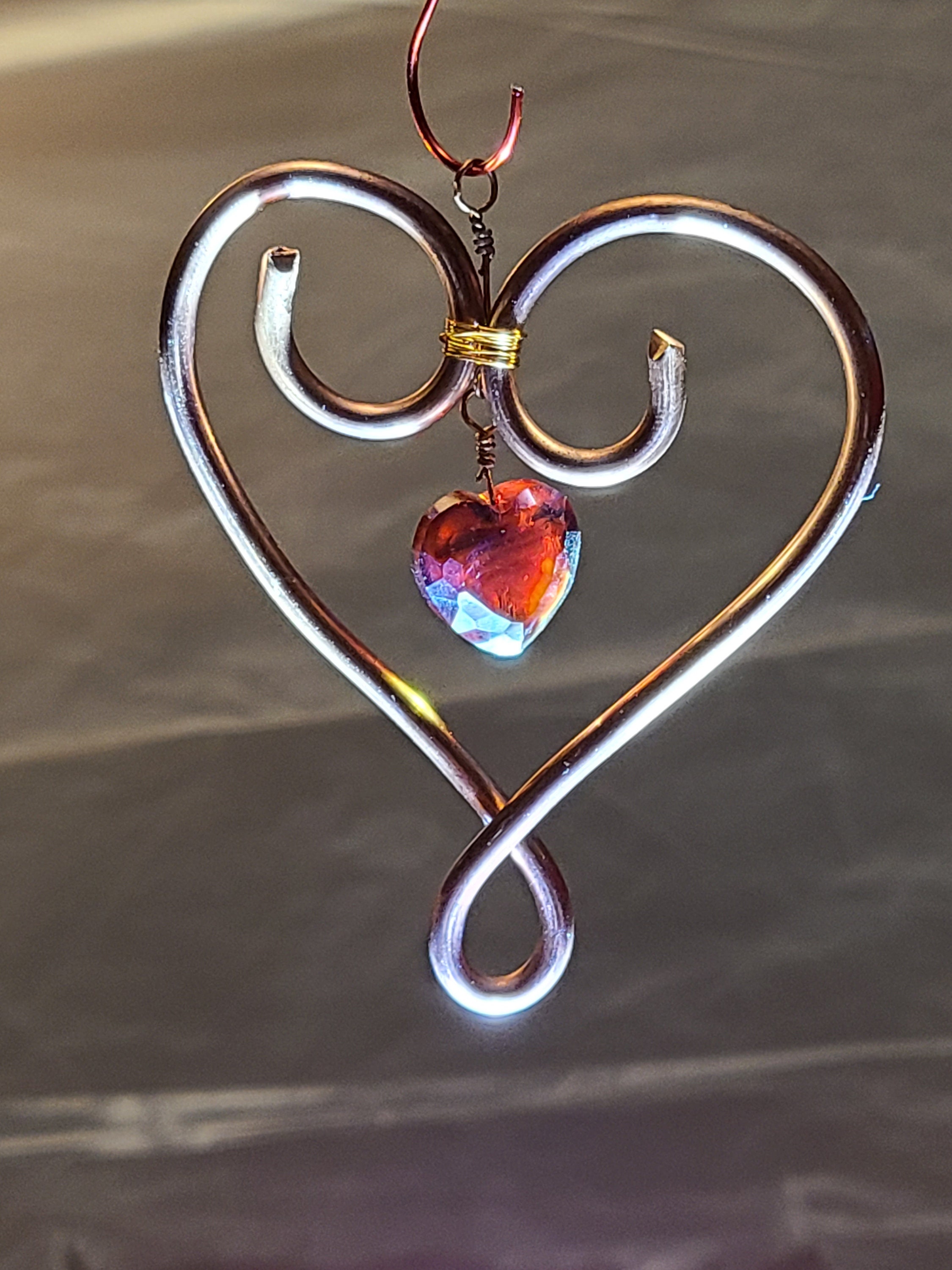 Copper Heart Suncatcher - Etsy