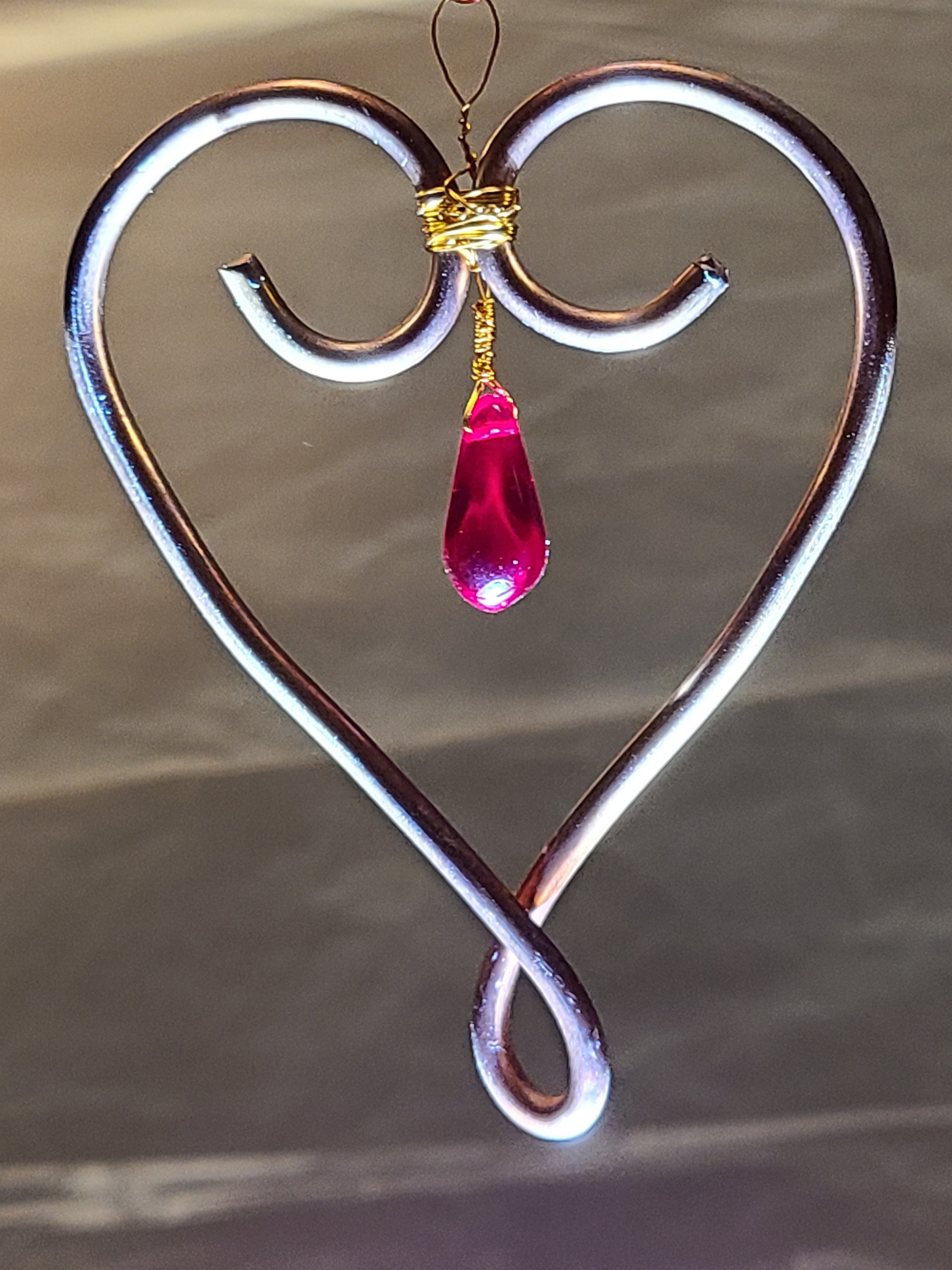 Copper Heart Suncatcher - Etsy