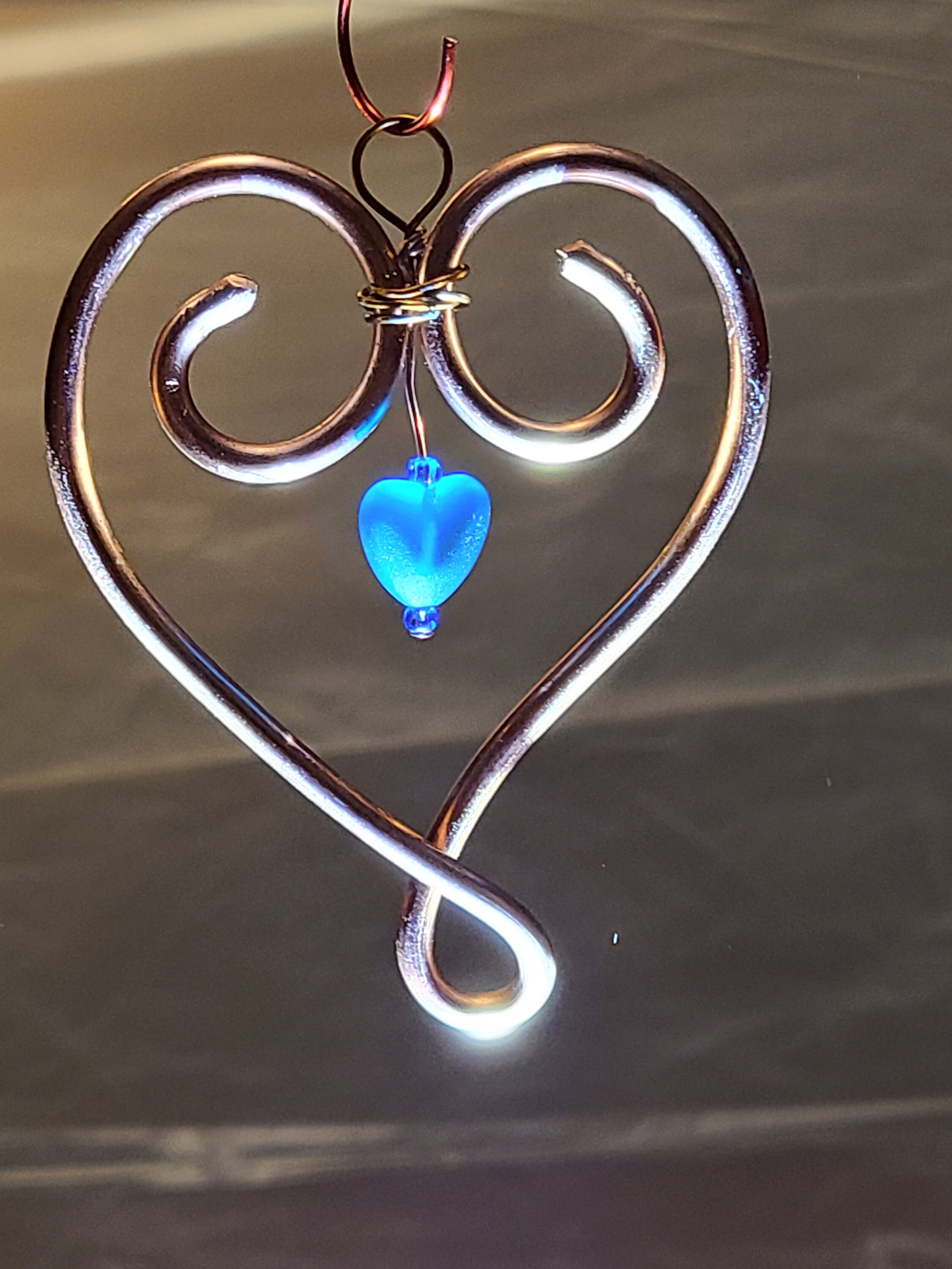 Copper Heart Suncatcher - Etsy