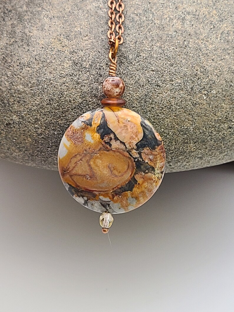 Venus Jasper Natural Gemstone Pendant - Etsy