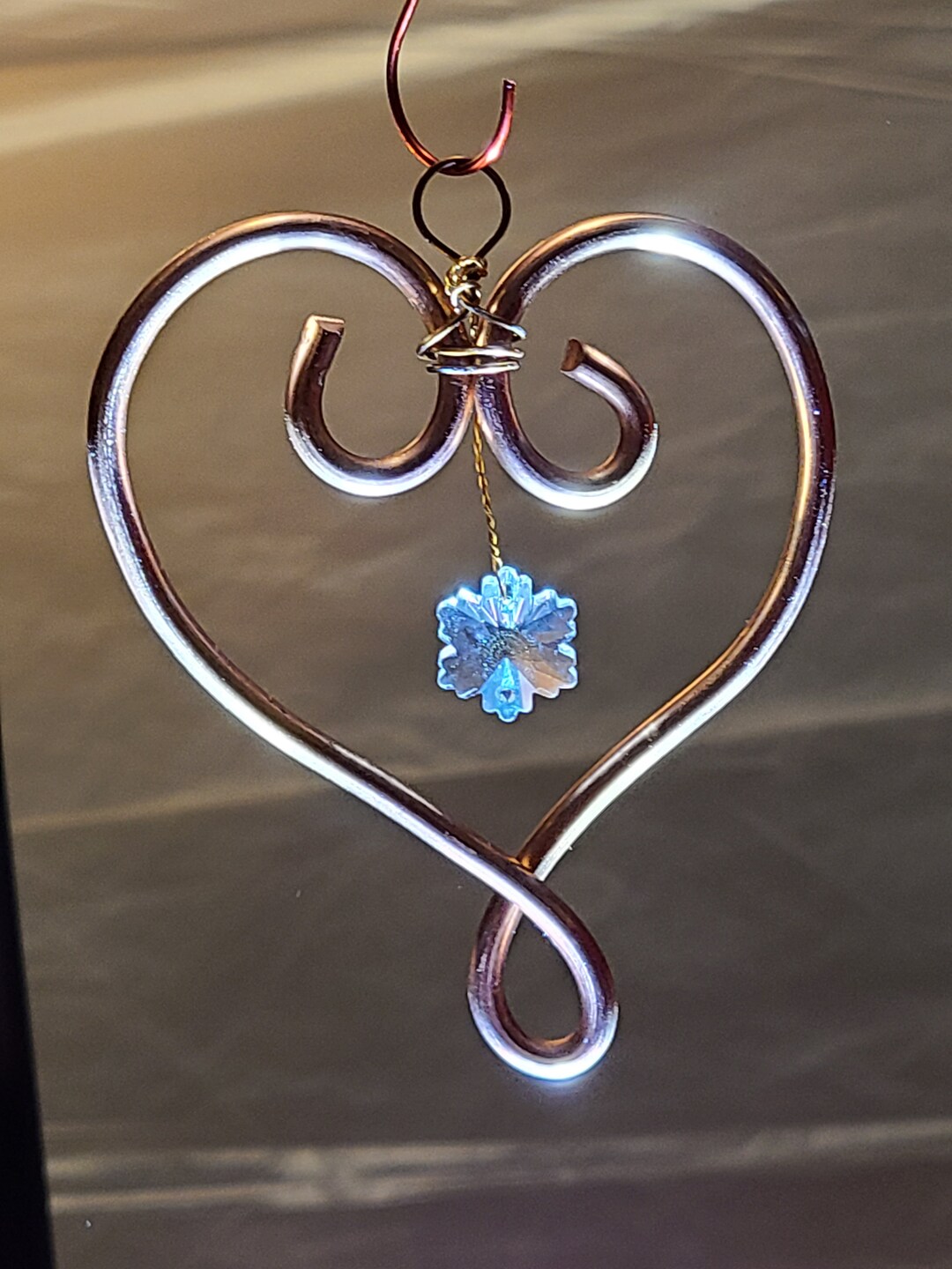 Copper Heart Suncatcher - Etsy