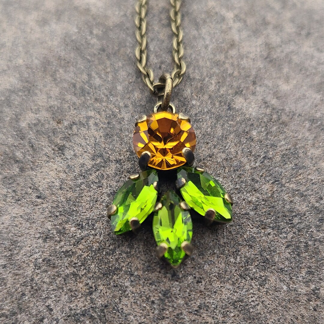 Firefly Crystal Pendant - Sunflower - Etsy