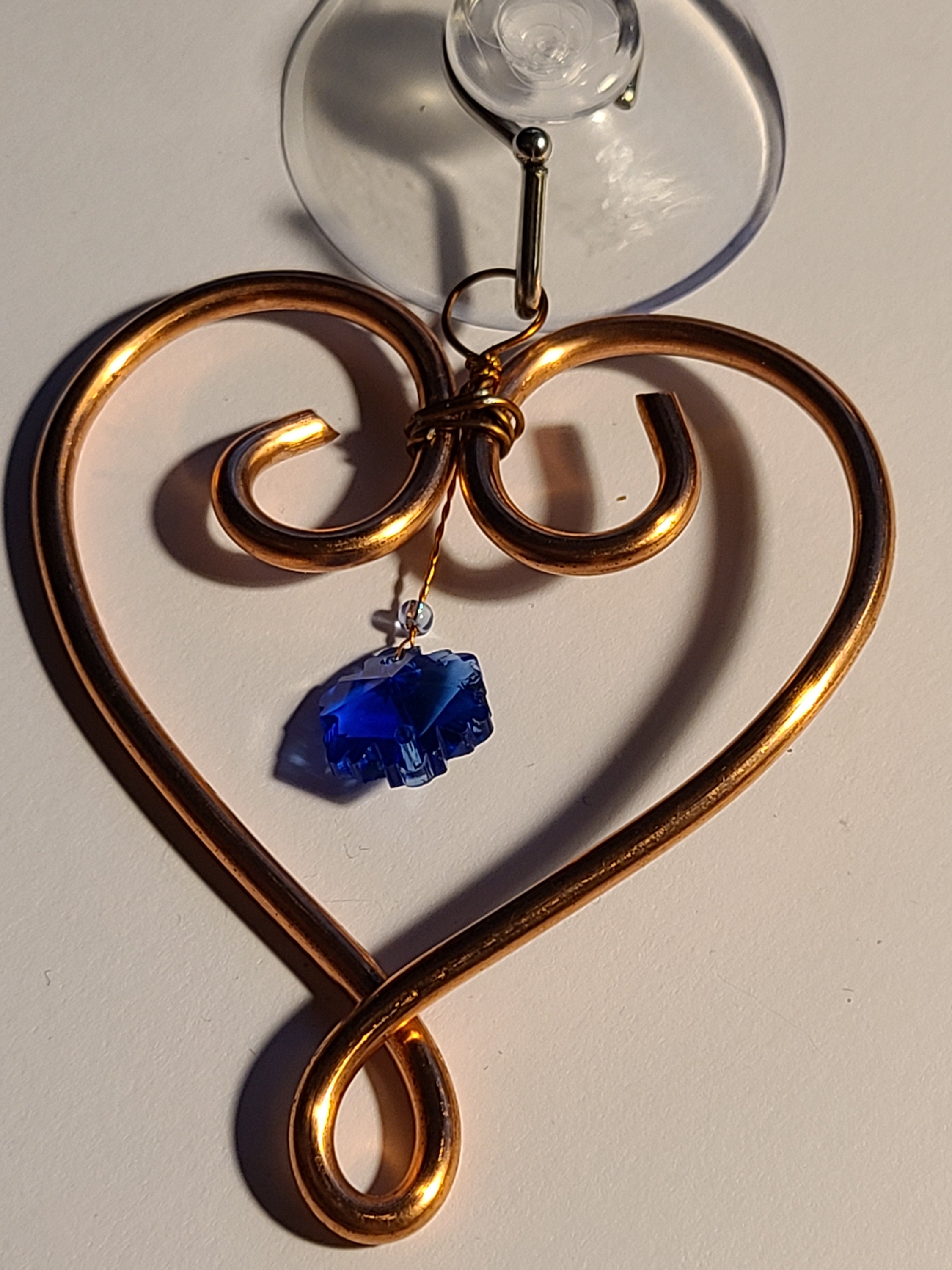 Copper Heart Suncatcher - Etsy