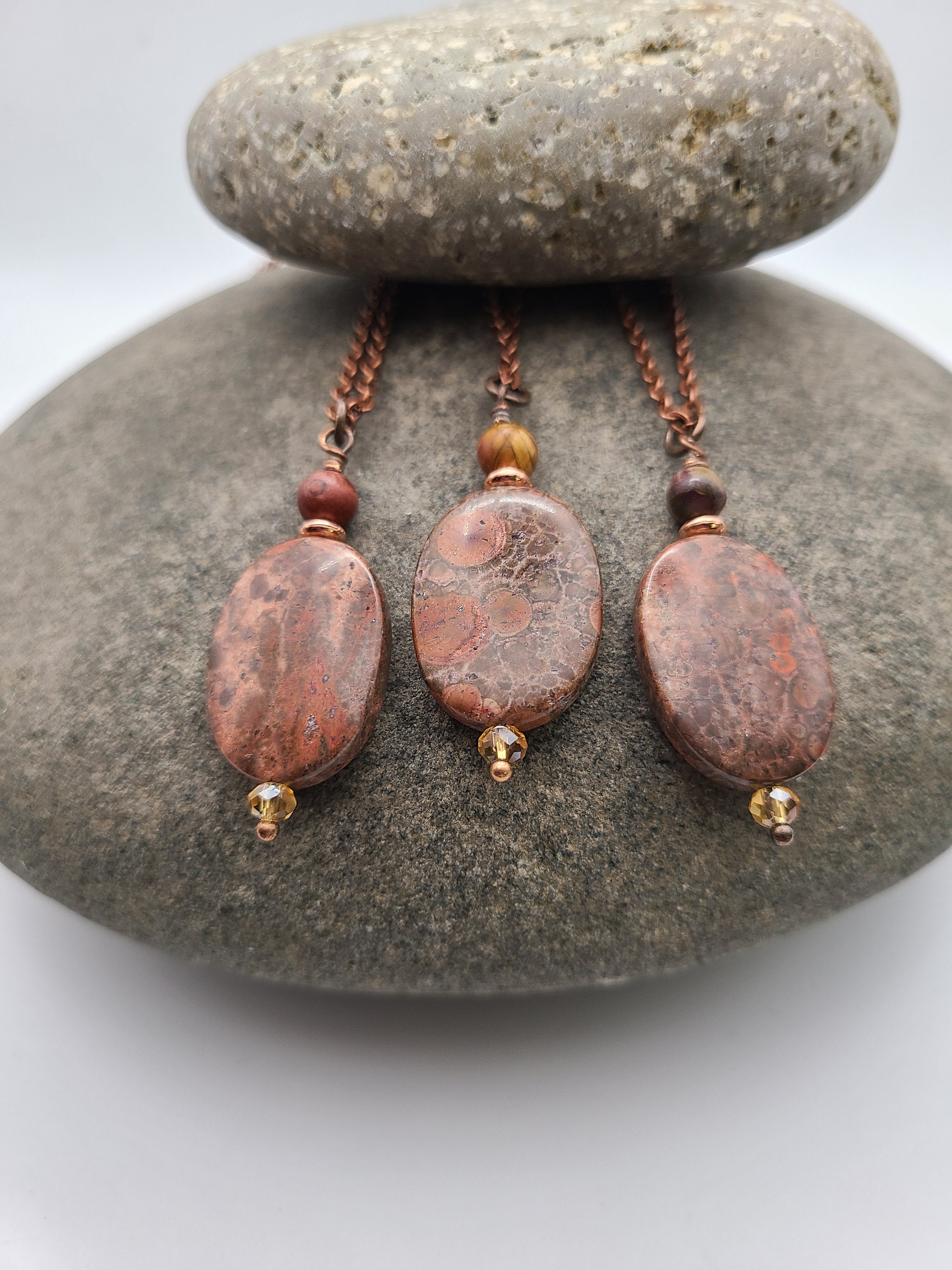 Red Birds-eye Jasper With Picture Jasper Gemstone Pendant Necklace - Etsy