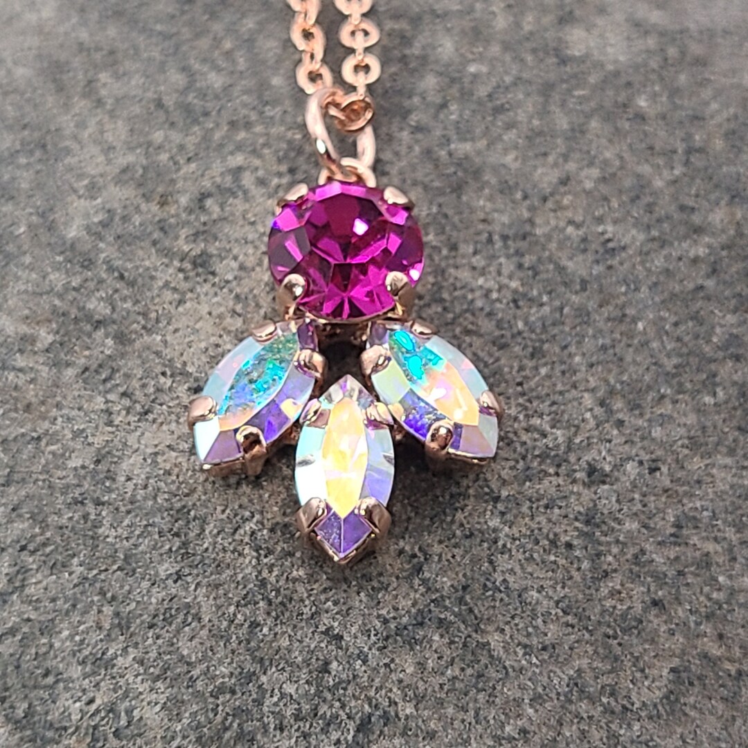 Firefly Crystal Pendant Petal - Etsy