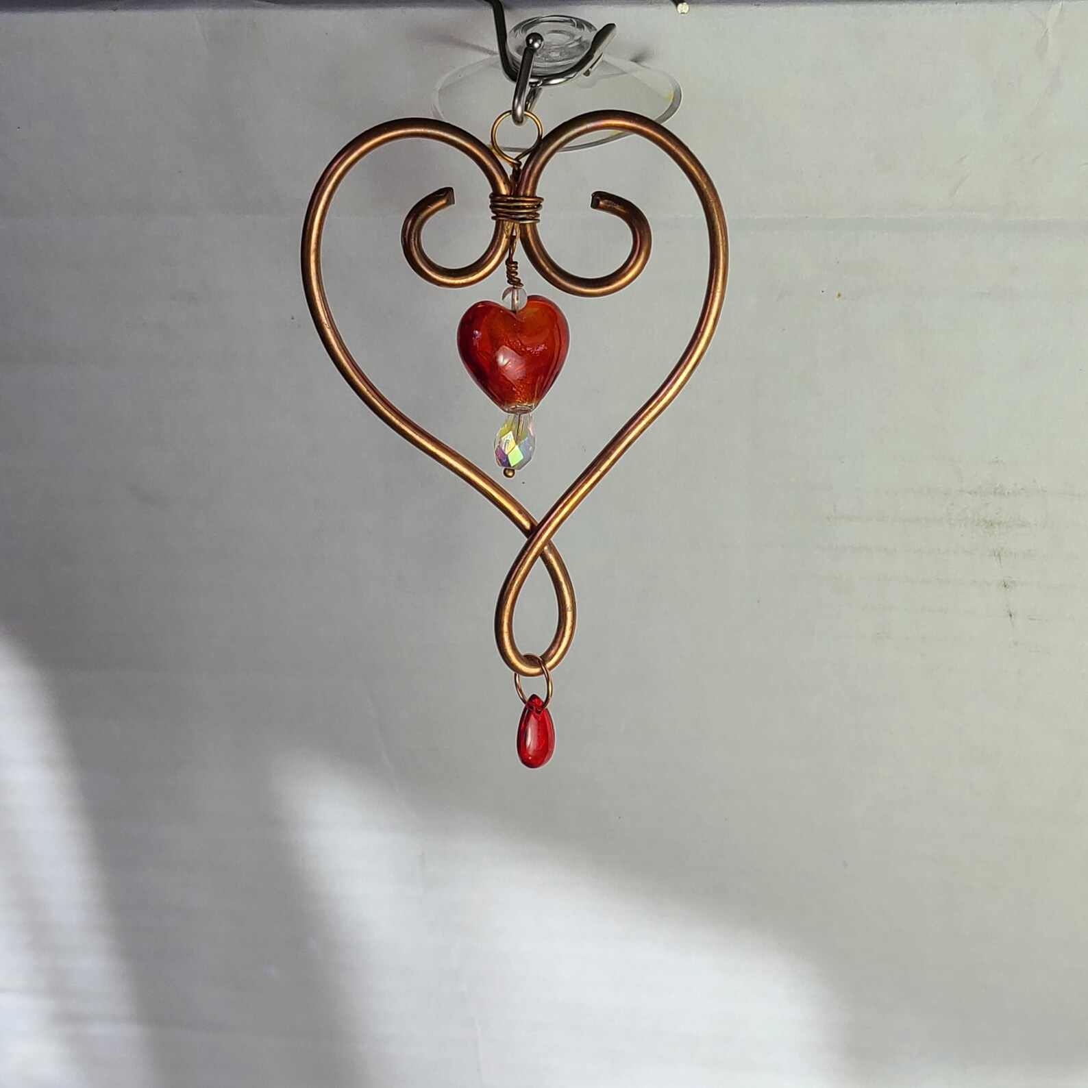 Copper Heart Suncatcher - Etsy