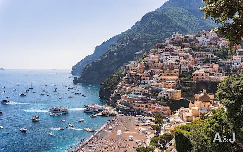 Amalfi Coast Photography, Positano, Beach Travel, Italy Wall Art ...