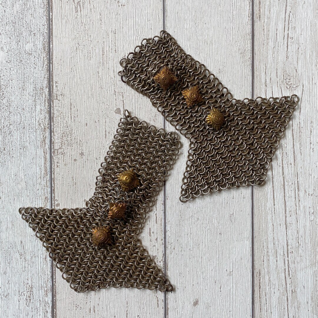 Antique WW1 Pair of Chainmail Epaulettes for British Army Officer ...