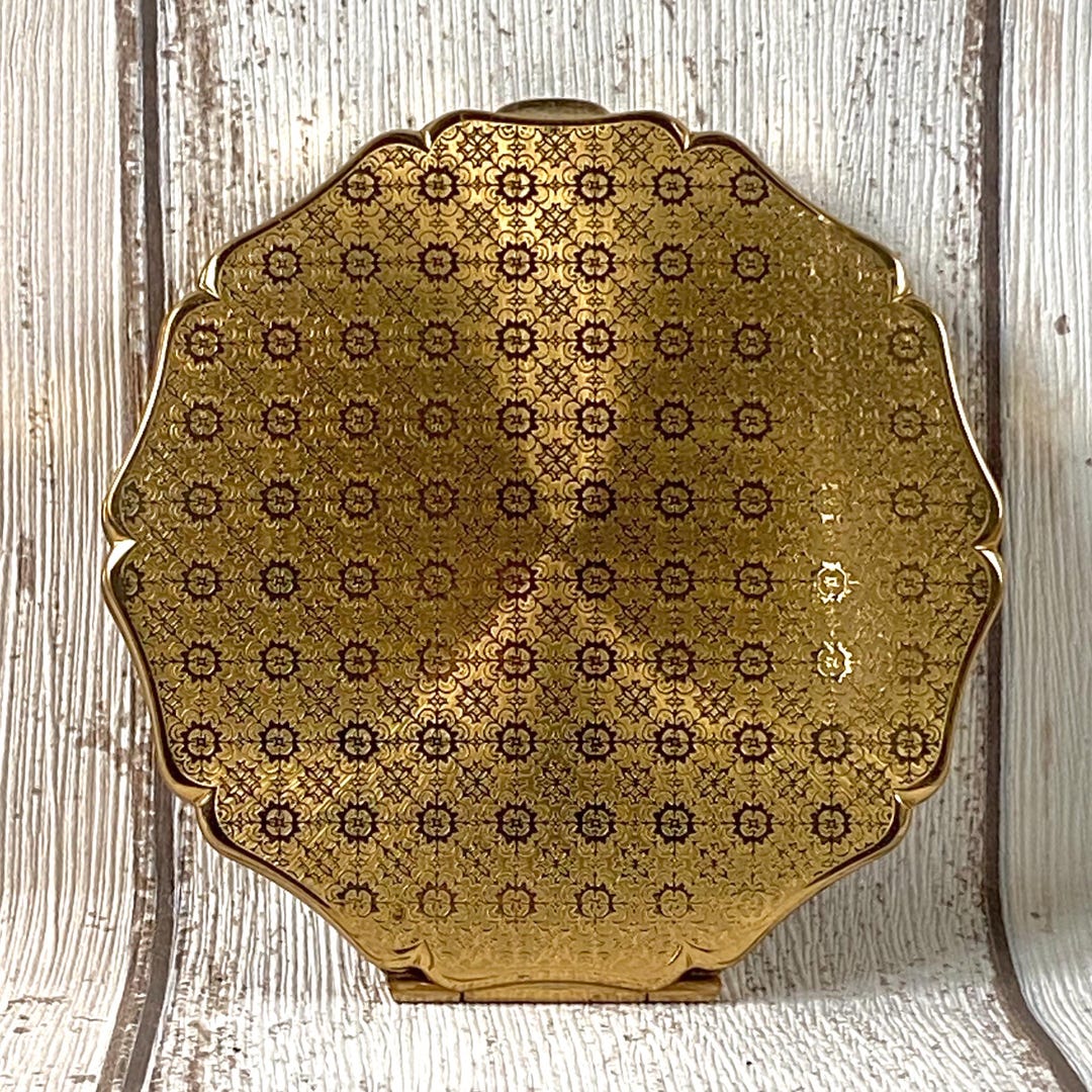 Vintage 1980s Stratton Queen Convertible Gold Tone Powder Compact in ...