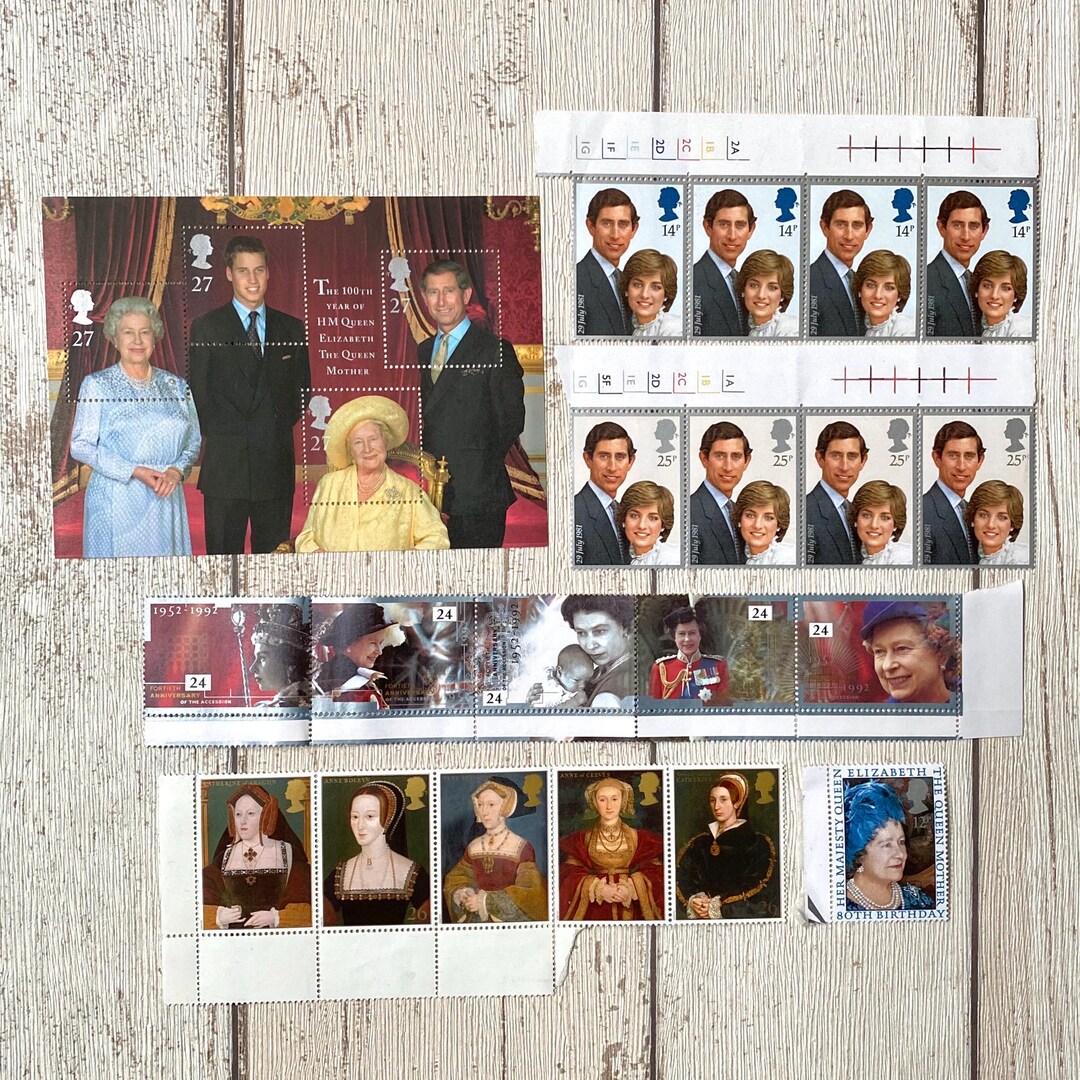 Collection of British Royal Family Postage Stamps Mint and Unhinged in ...