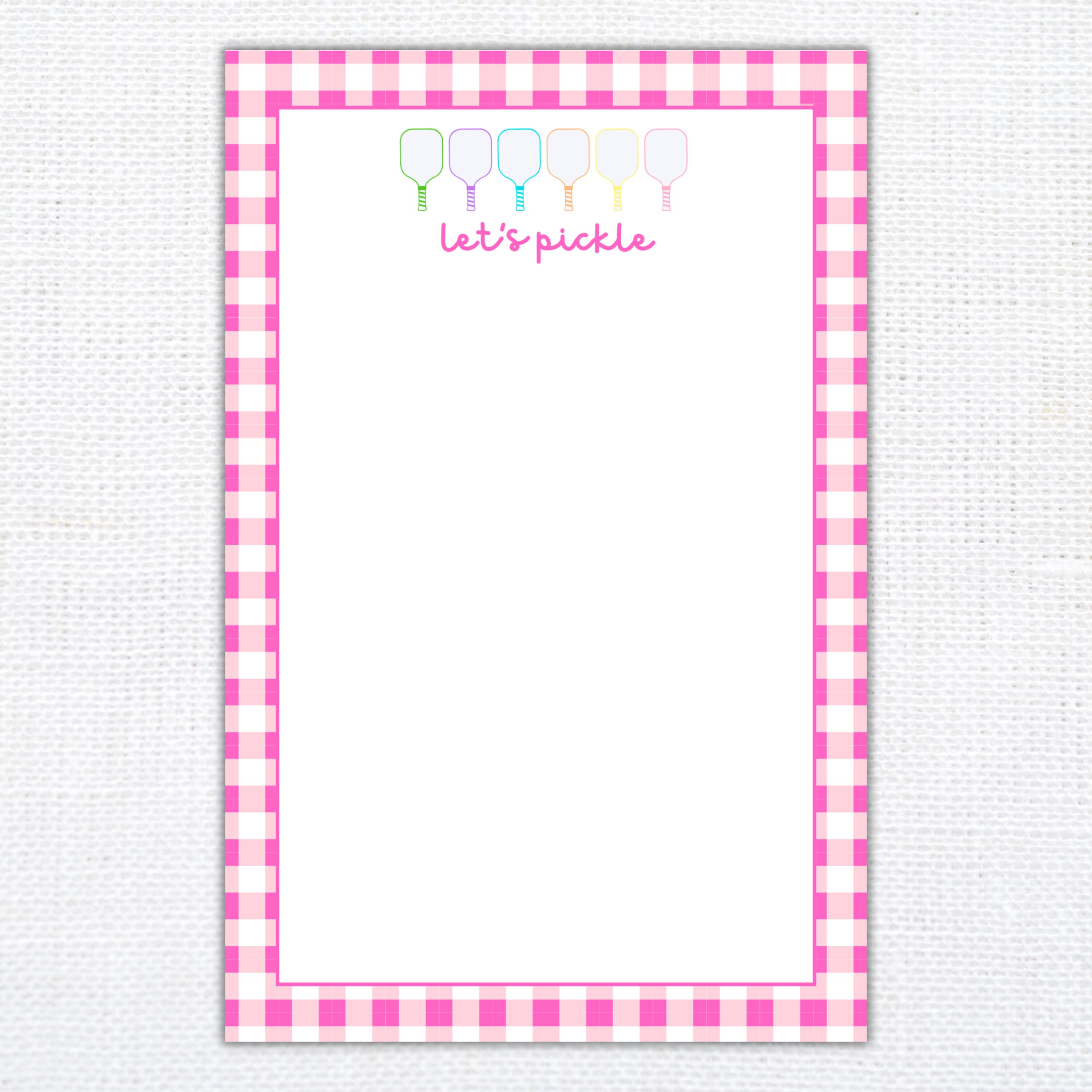 Pickleball Stationery Pickleball Notepad Writing Pad Gifts - Etsy
