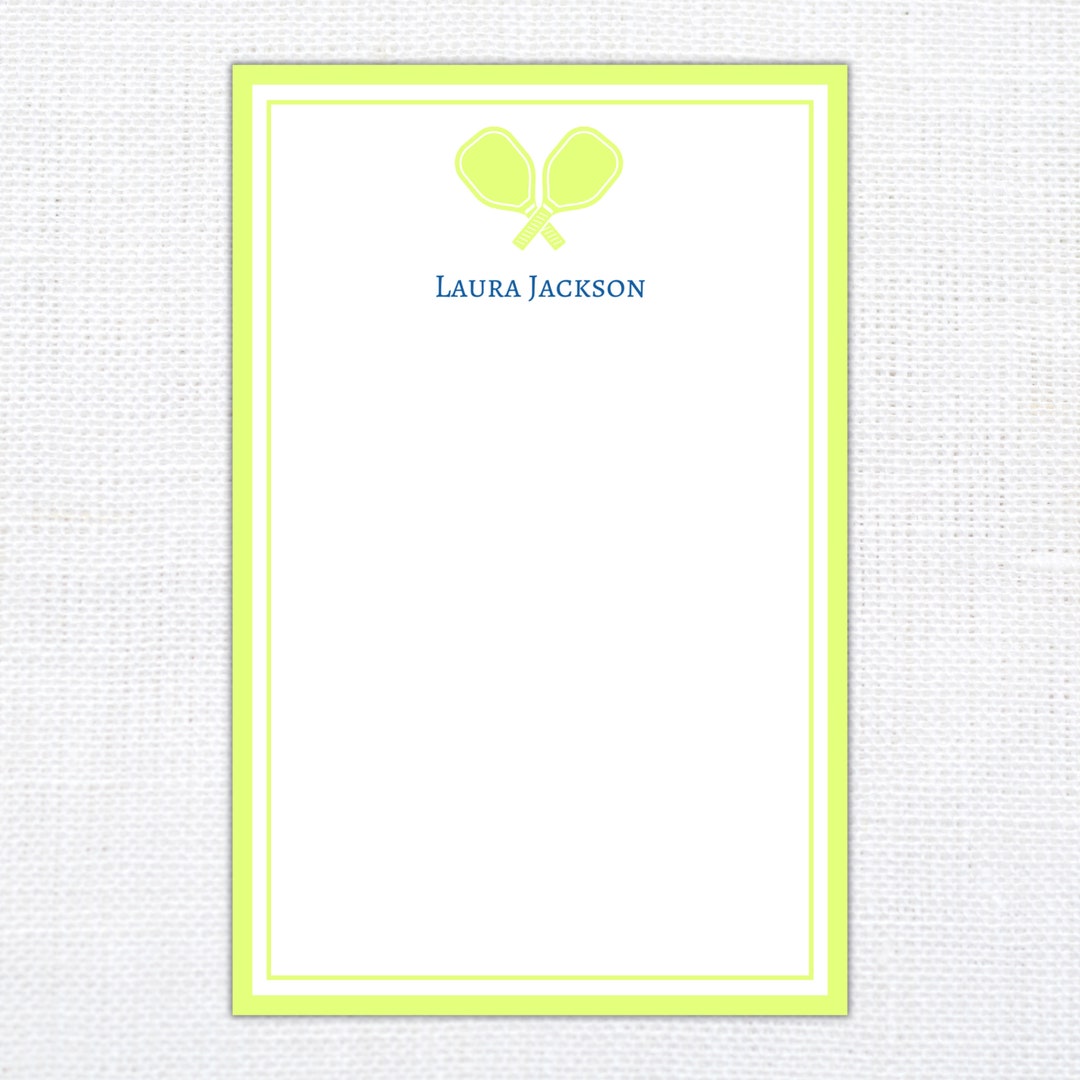 Pickleball Stationery, Pickleball Notepad, Writing Pad, Gifts for Her ...