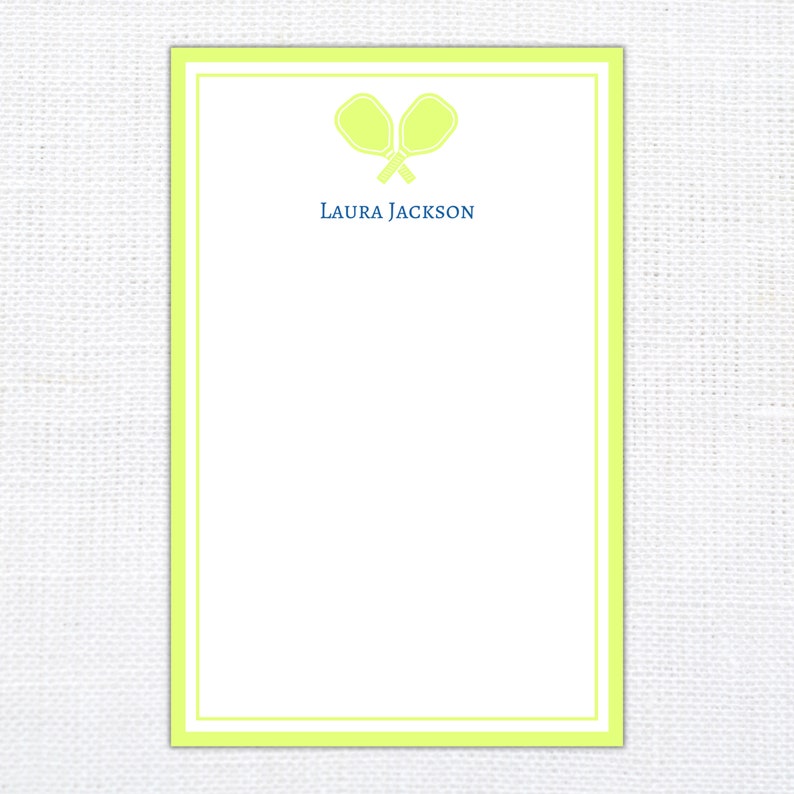 Pickleball Stationery, Pickleball Notepad, Writing Pad, Gifts for Her ...