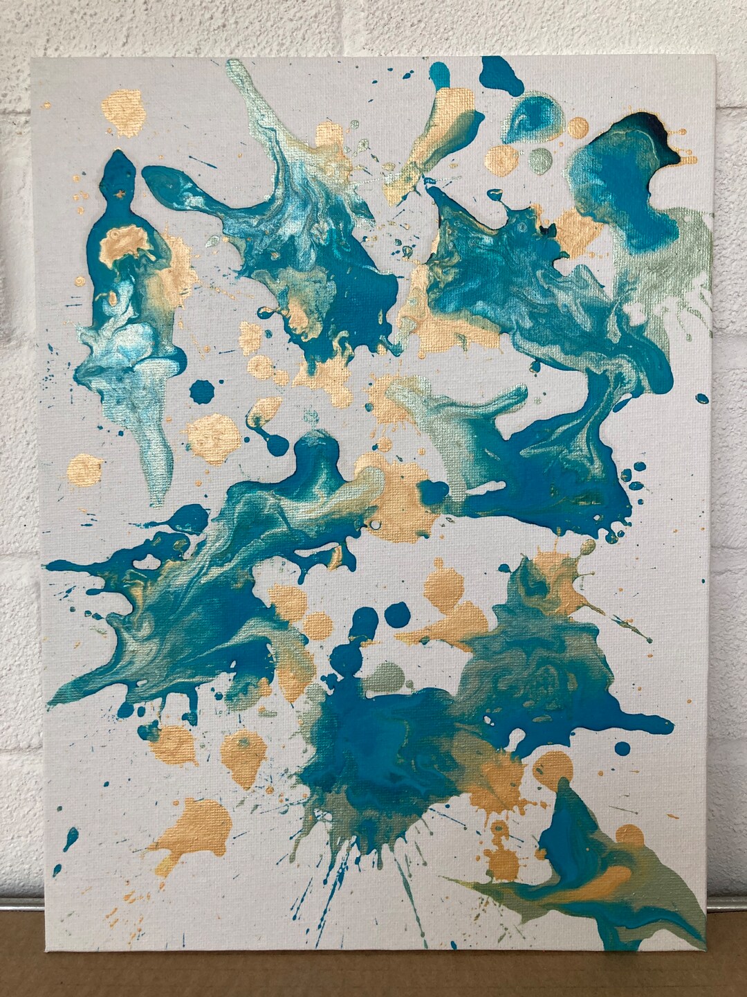 Original Acrylic Ink Abstract Painting on Canvas Board - Etsy