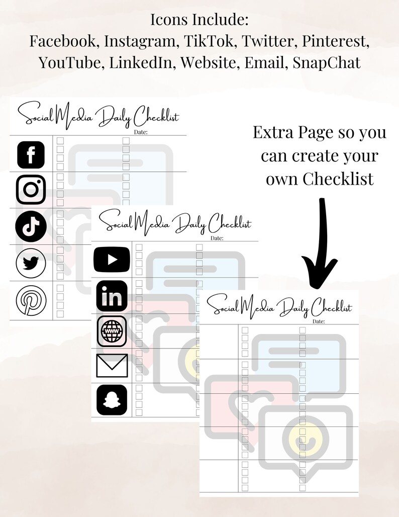 Social Media Checklist - Etsy