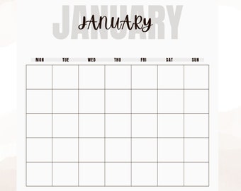 Printable Calendar - Etsy
