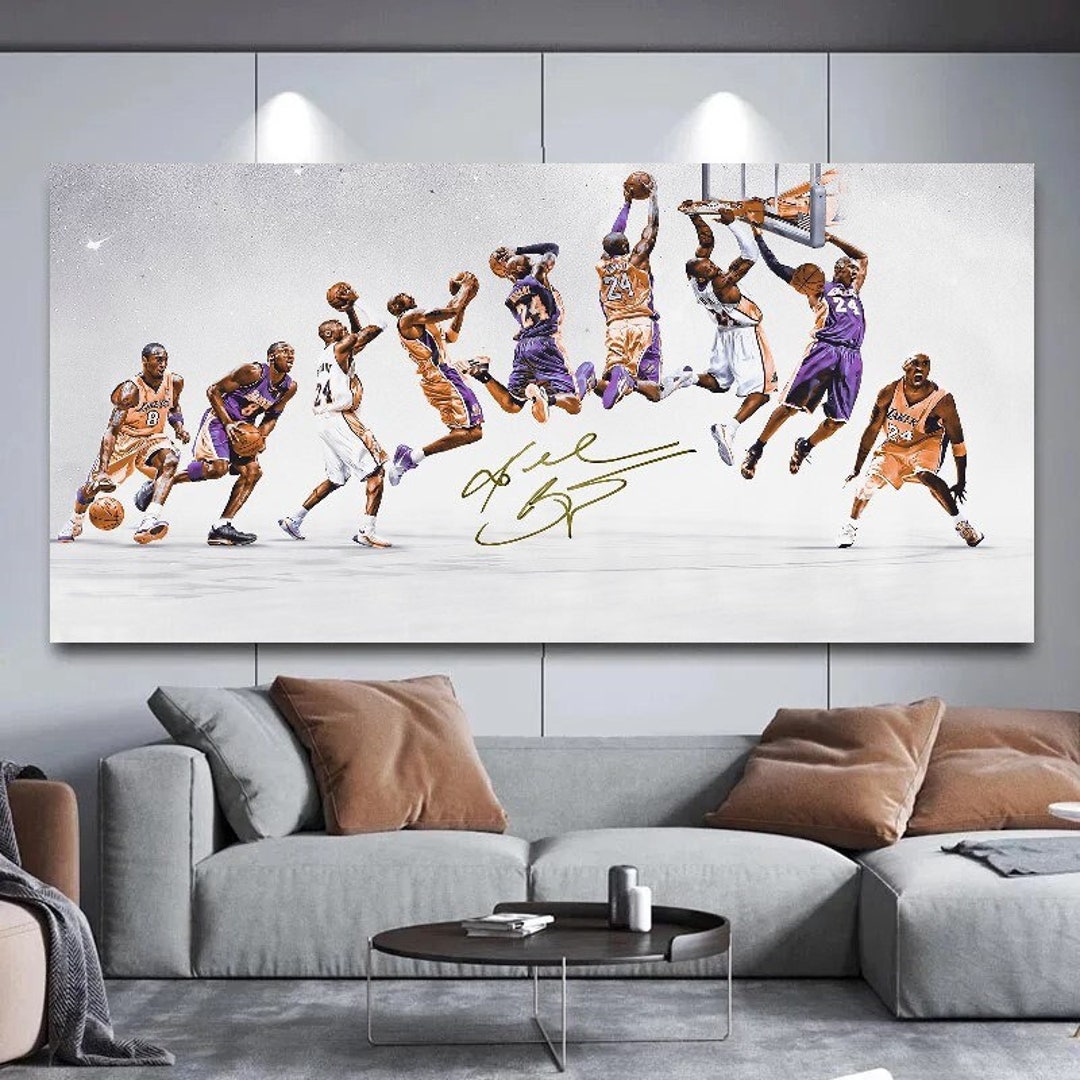 Kobe Bryant Timeline Canvas or Poster, Black Mamba Wall Art, Rolled ...