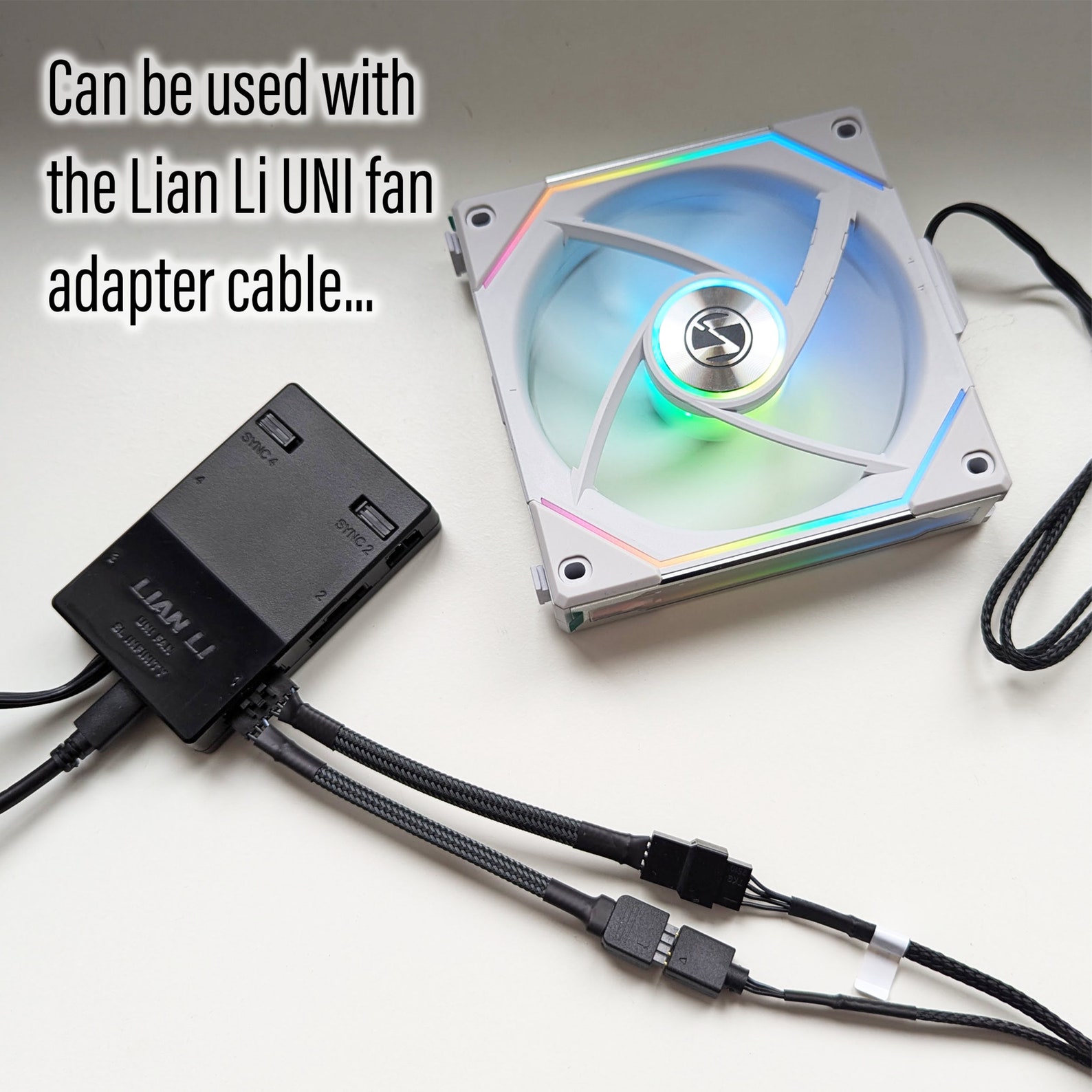 Lian Li 7-pin Uni SL Fan Hub to Standard ARGB 3-pin 5V and Pwm Fan ...